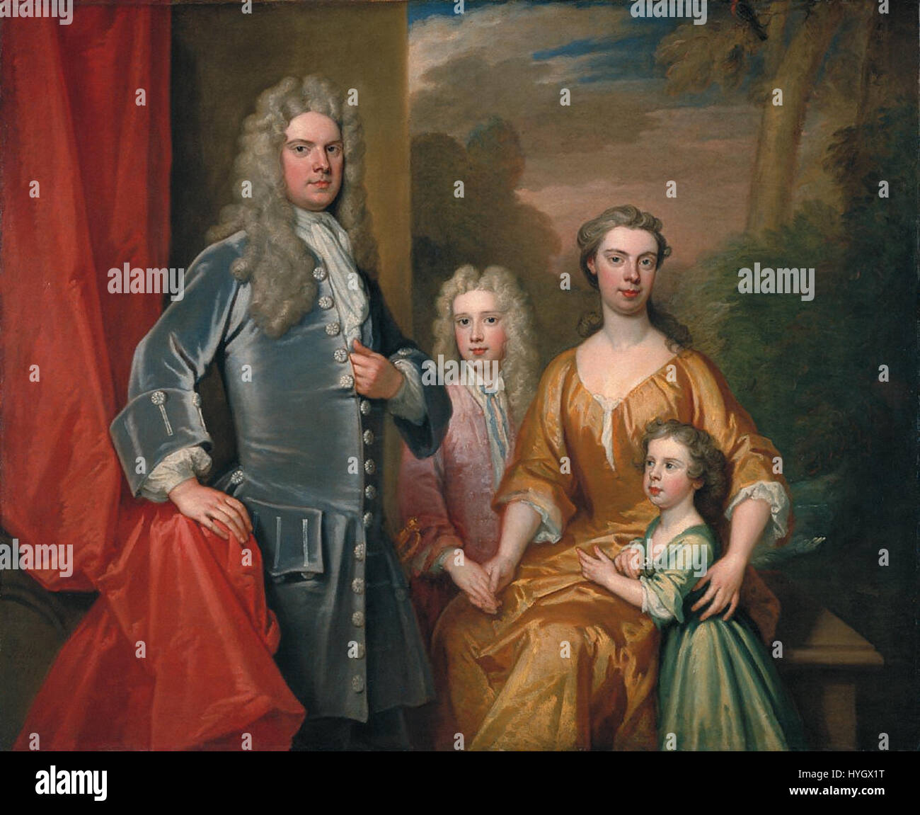 The Chandos family portrait, painted by Godfrey Kneller in 1713 ...