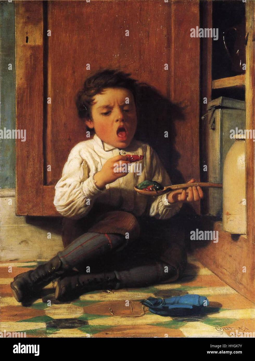 Seymour Joseph Guy, 1877 The Bitter Bit Stock Photo - Alamy