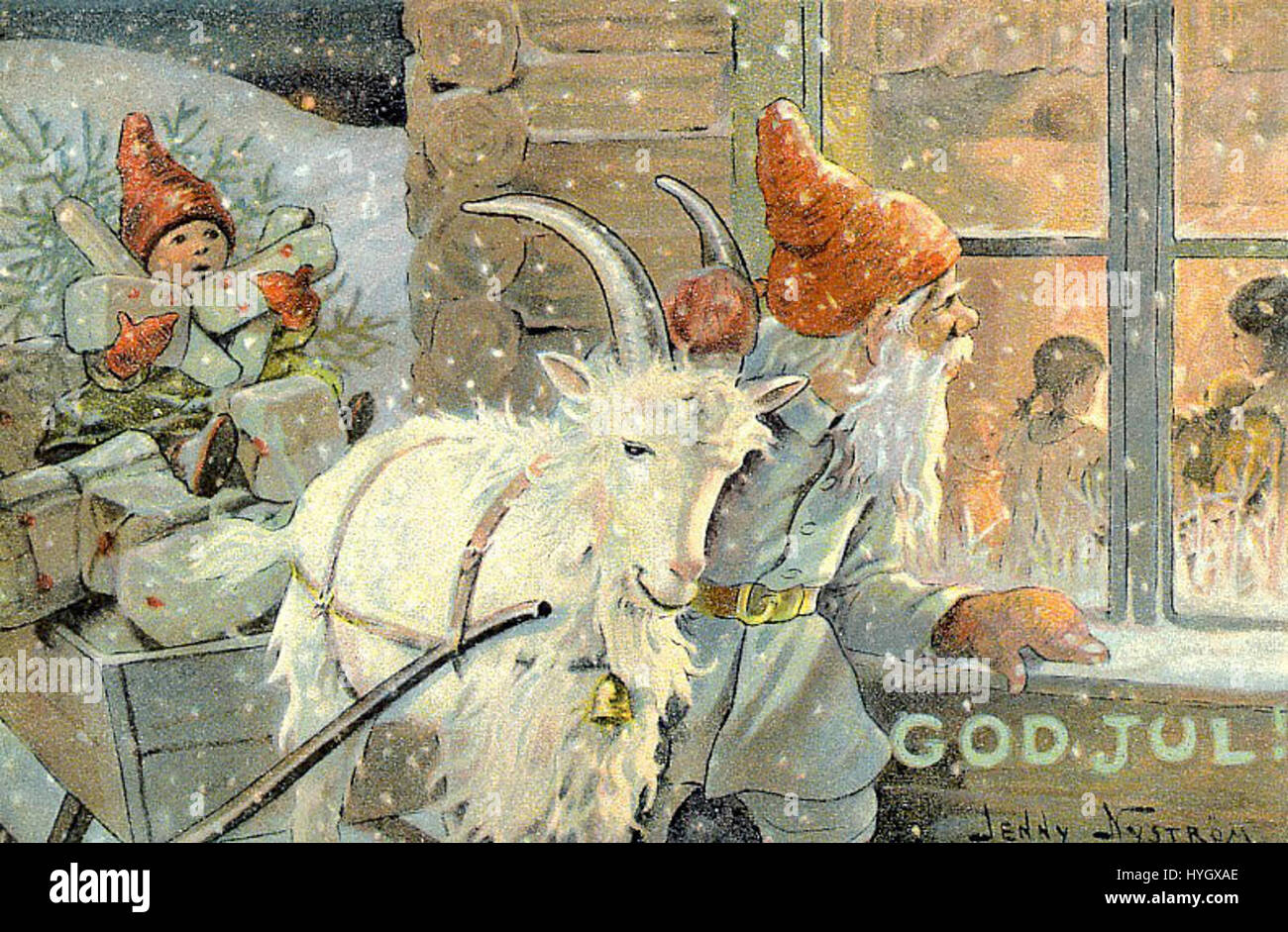 'God Jul' is a Swedish phrase meaning 'Merry Christmas.' This artwork ...