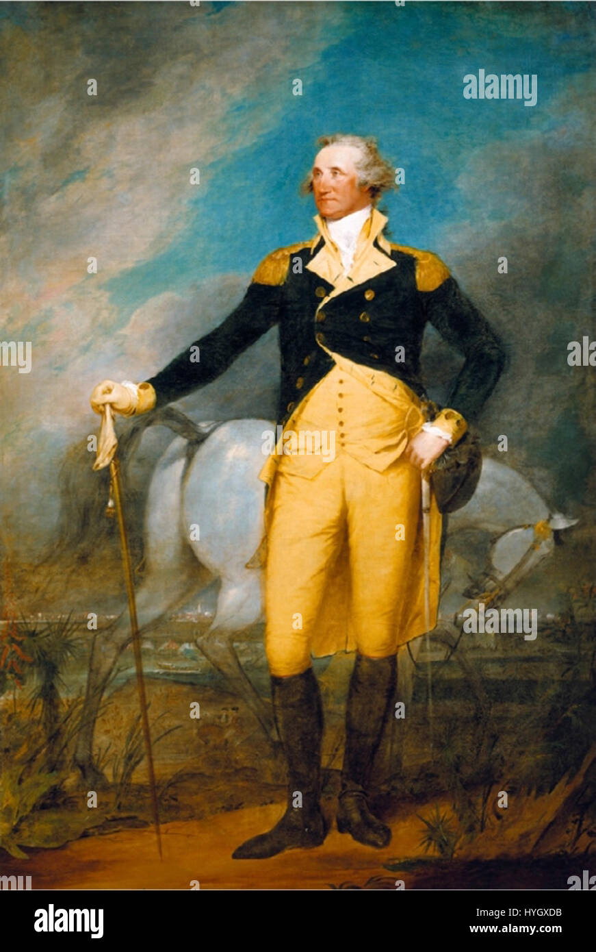 This painting by John Trumbull depicts General George Washington during ...