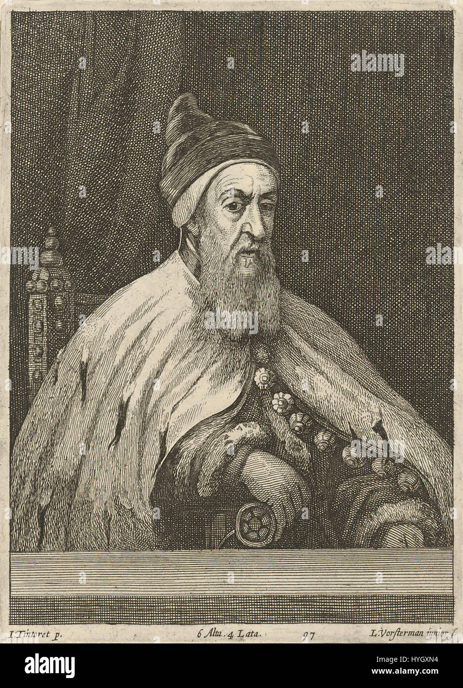 Lucas Vorsterman, a Flemish artist, created this portrait of a Doge, a ...