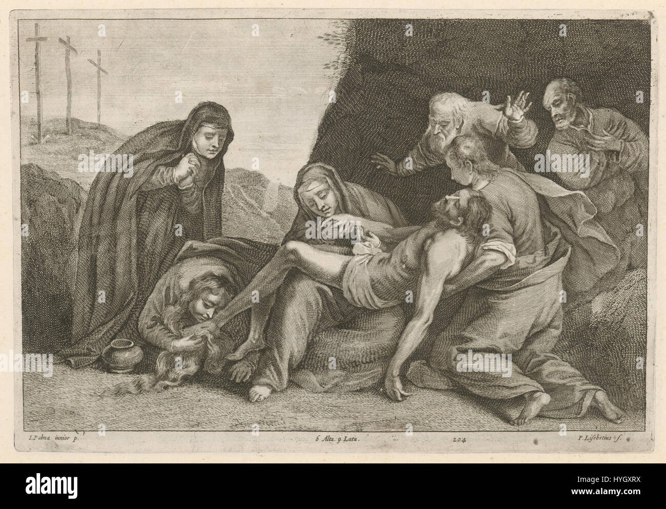 'Lamentation' by Peter van Lisebetten is a religious painting from the ...