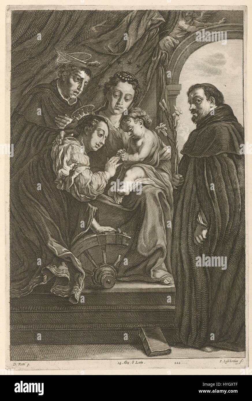 Peter van Lisebetten’s painting, 'Virgin and Mystical Betrothal of St ...