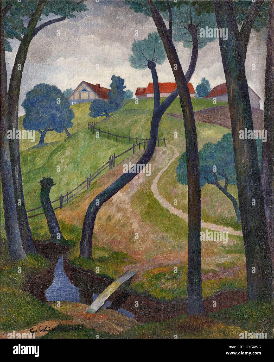 'Ostpreussenlandschaft' by Gustav Wunderwald depicts the landscape of ...