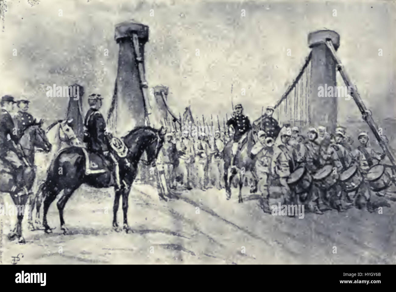 'Ejercito de Chile cruzando el río Lurin' is a historical painting ...