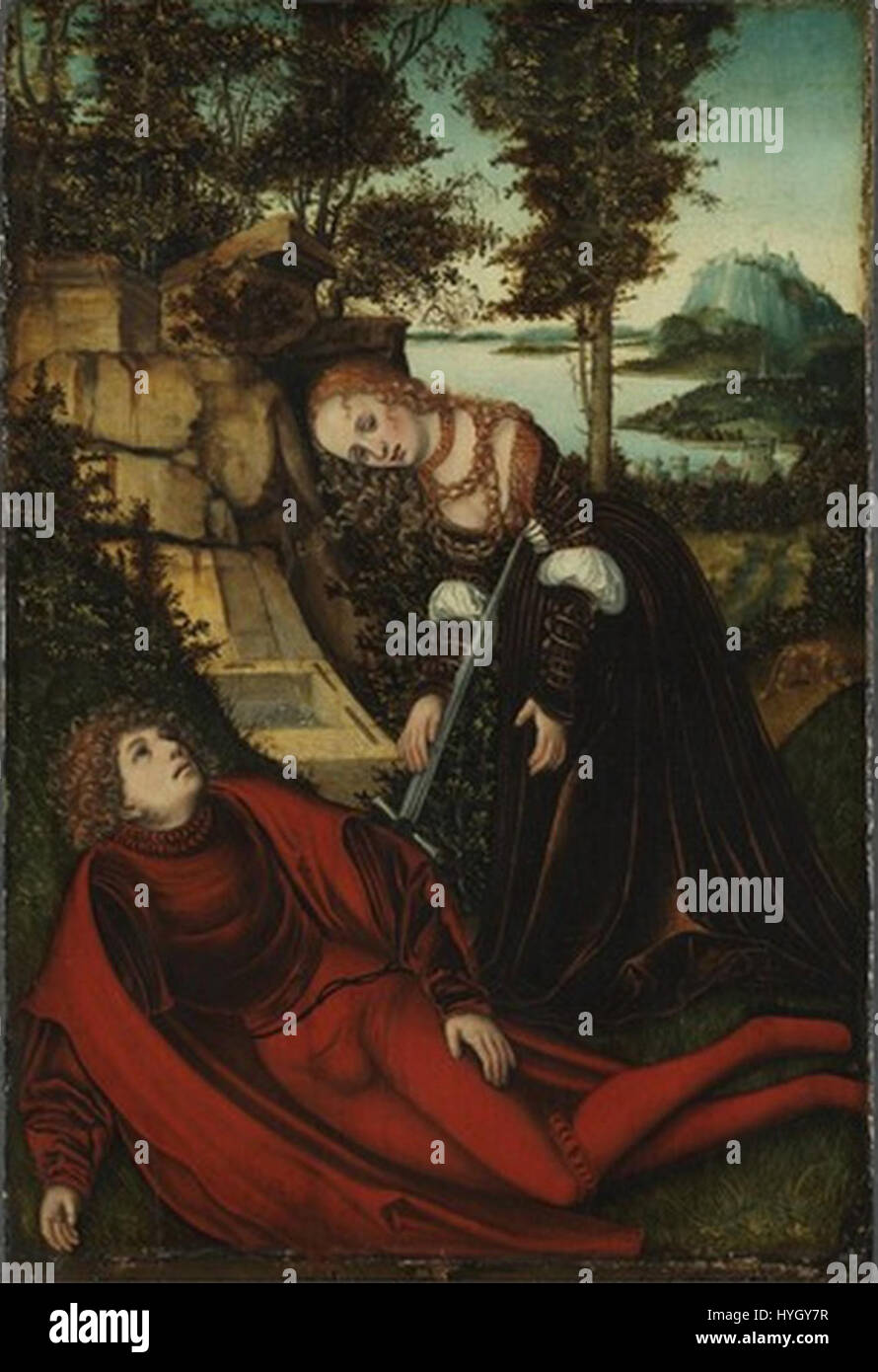*Pyram i Tysbe* is a historical painting depicting the tragic love ...