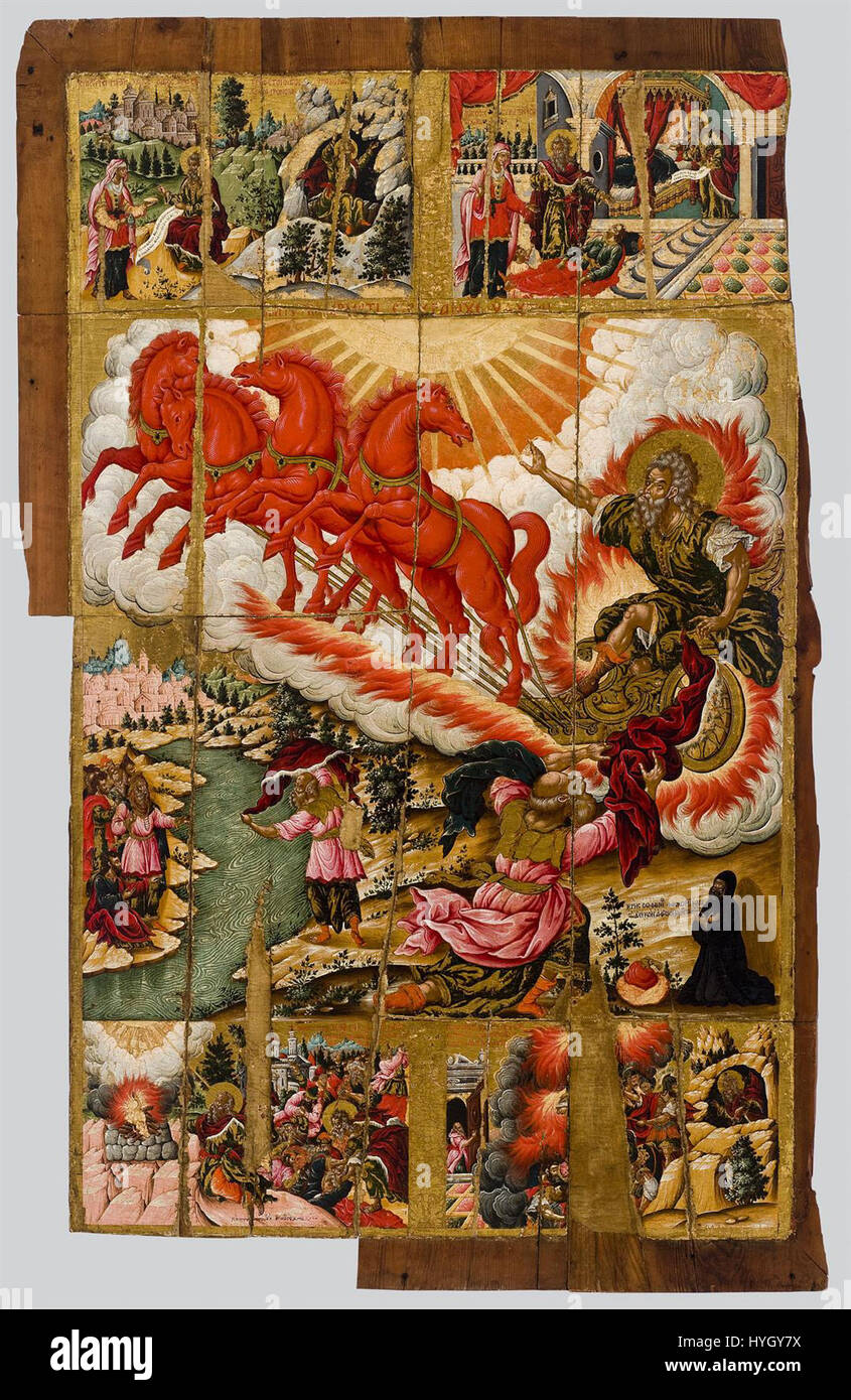 Poulakis Theodoros's artwork 'The Ascension of Prophet Elijah and ...