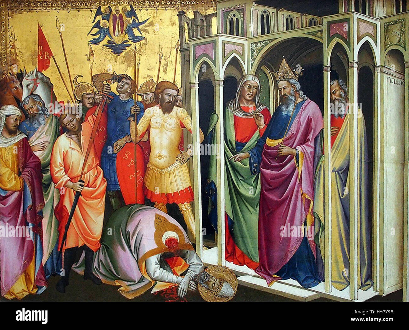 Lorenzo Monaco’s *Martyrdom of St. Caius* is a late 14th-century ...