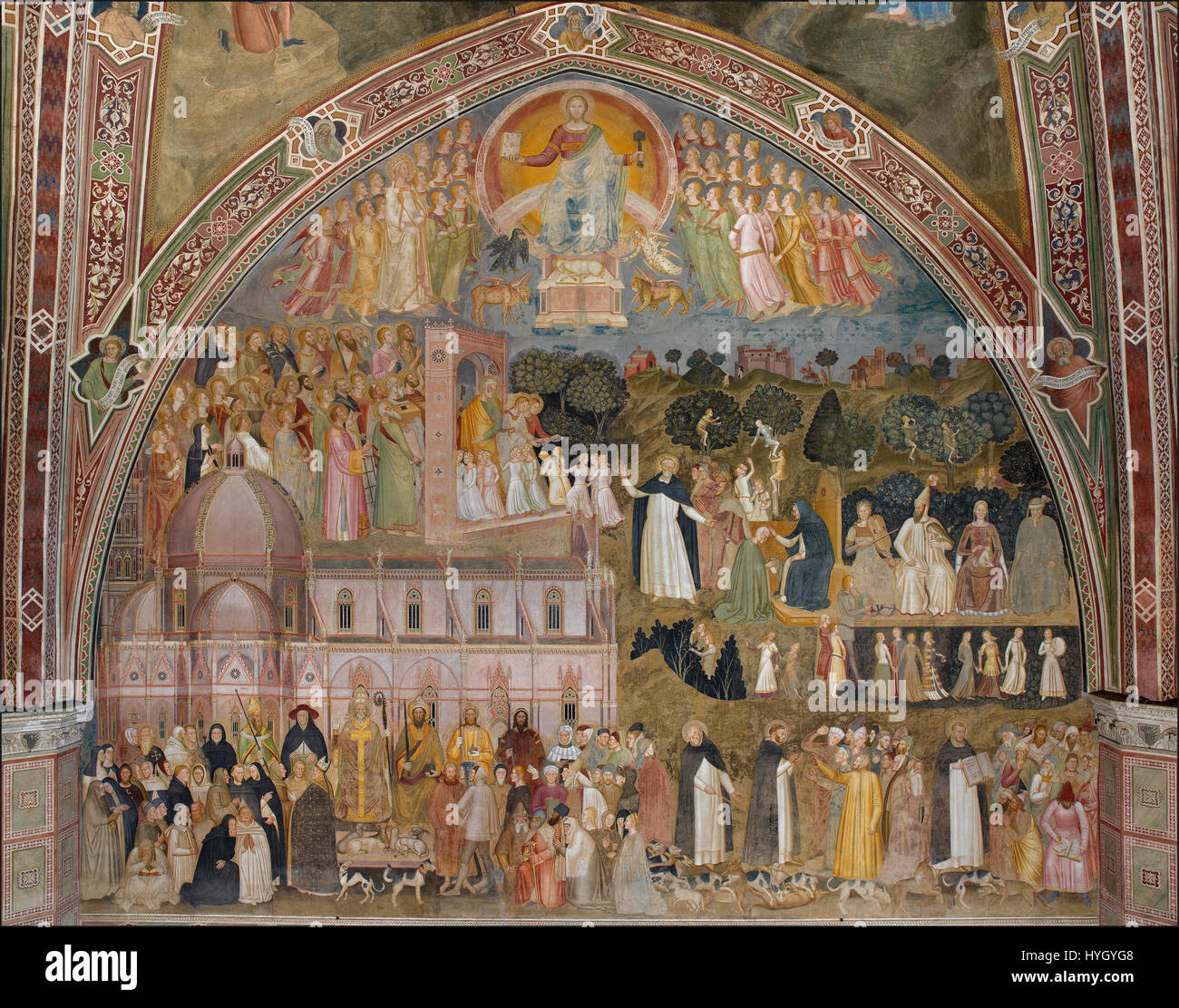 Andrea di Bonaiuto's 'Way of Salvation,' painted in 1365, represents ...