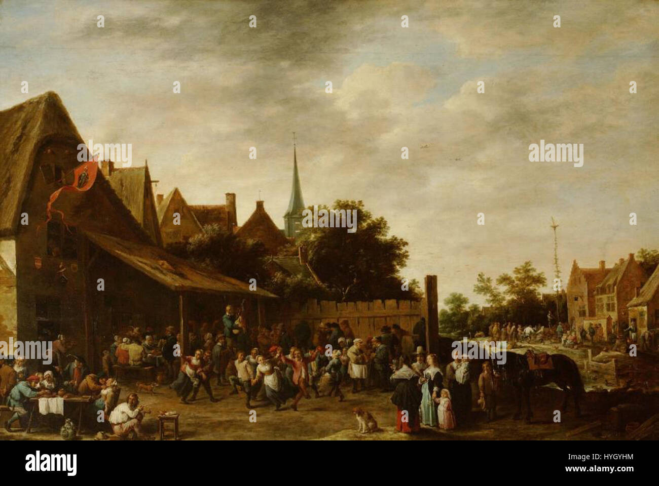 'Kermis' by David Teniers II depicts a lively fair or carnival scene ...