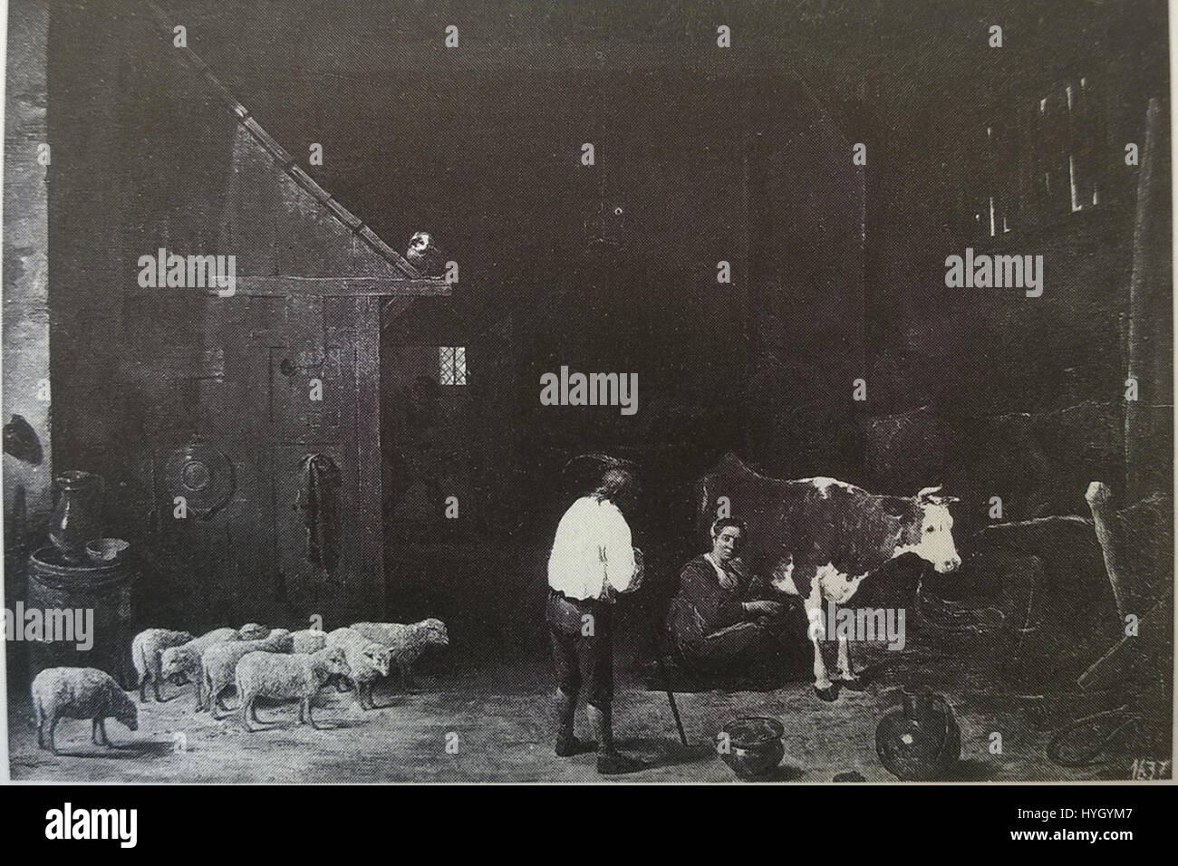 David Teniers the Younger’s painting ‘Barn Scene with Shepherd and ...
