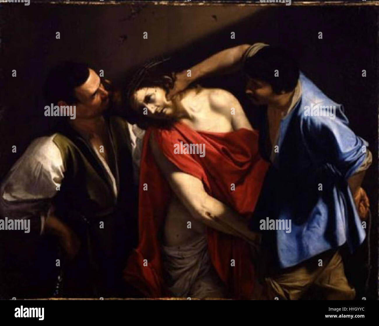 *The Mocking of Christ* by Orazio Gentileschi portrays the moment of ...