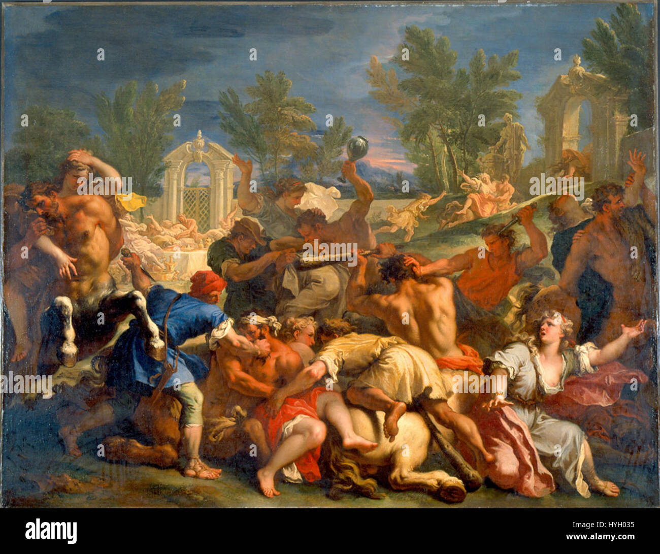 Battle between the lapiths and centaurs hi-res stock photography and ...