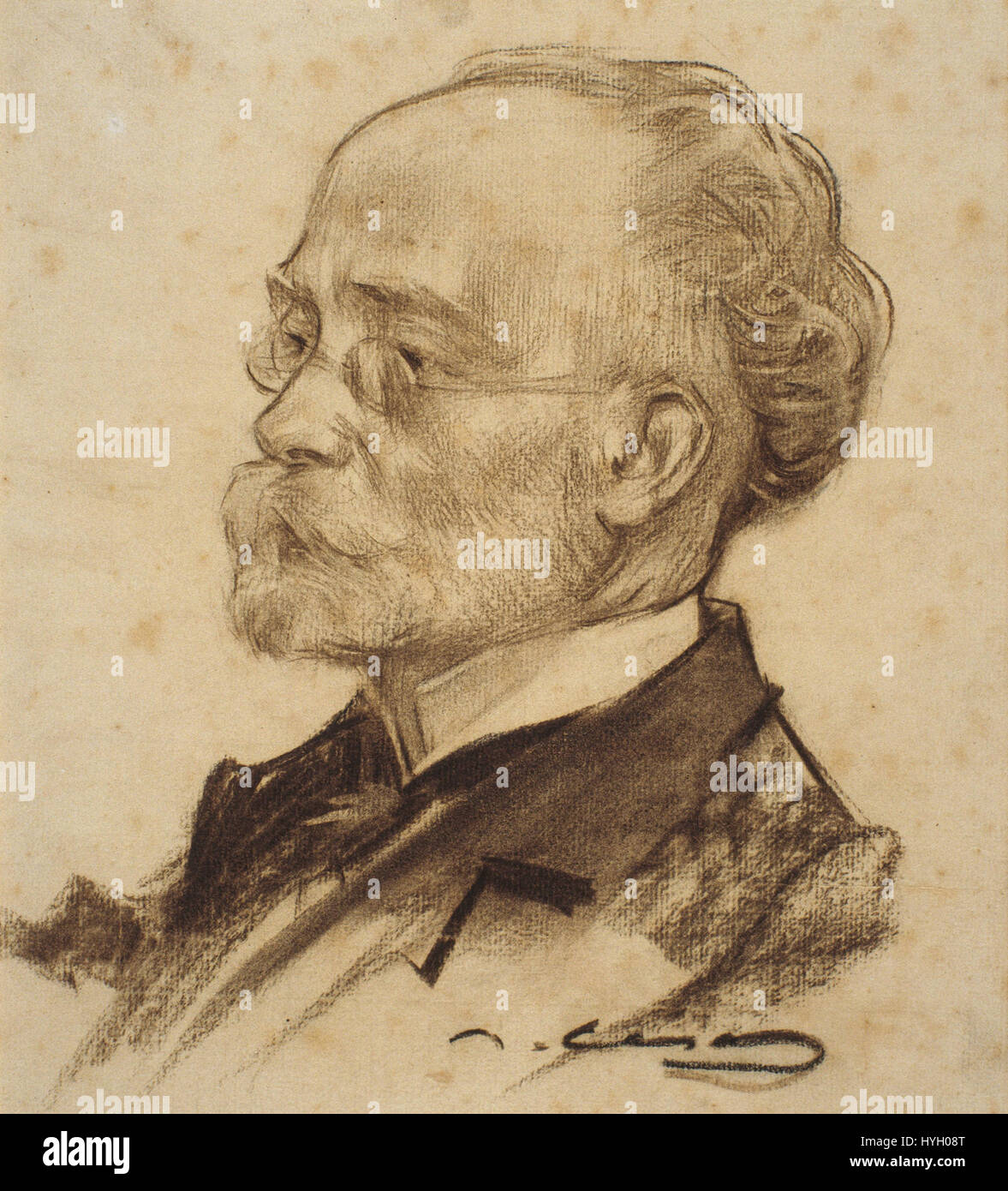 This artwork by Ramon Casas, titled 'Felip Pedrell 027625 D 006616,' is ...