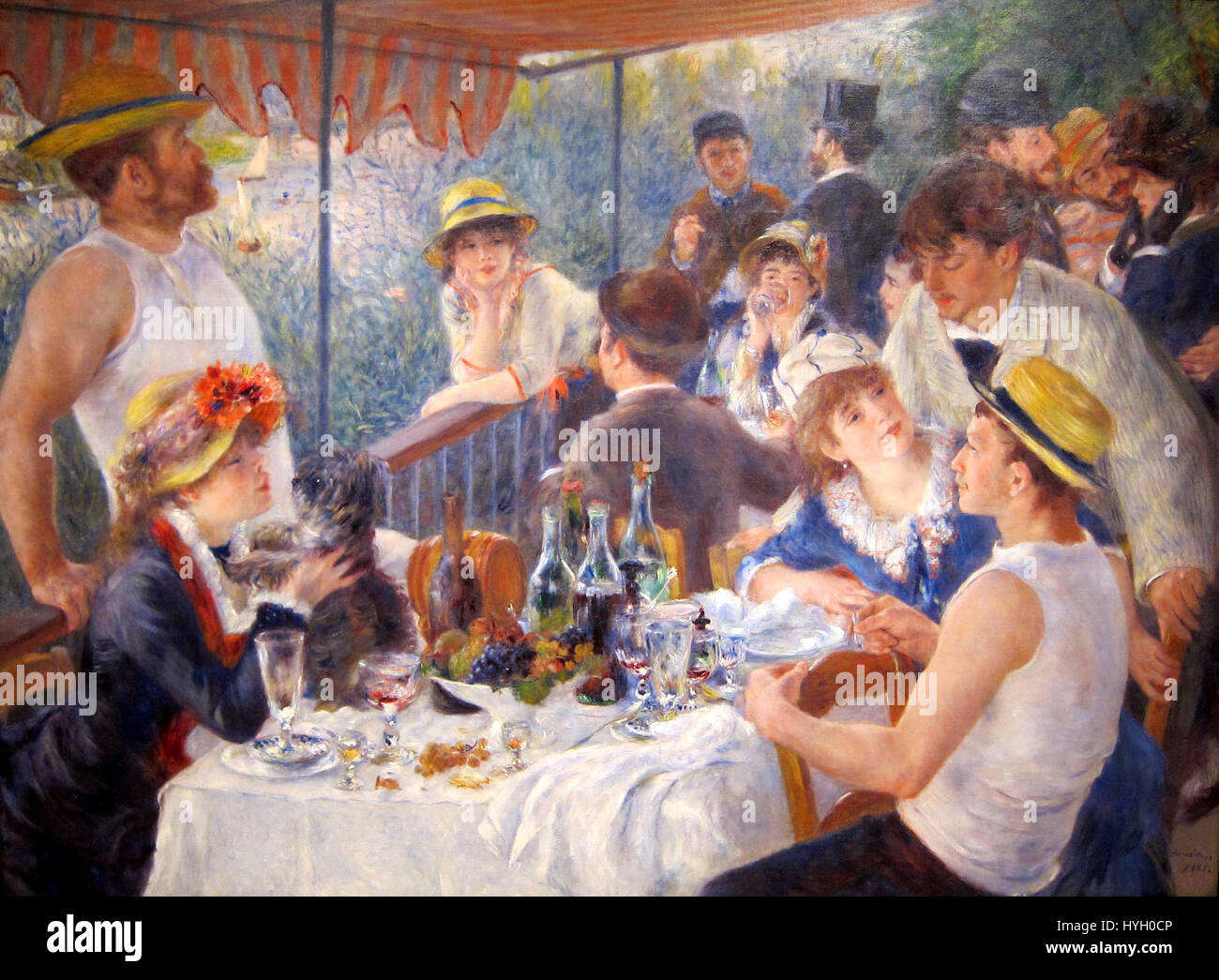 'Luncheon of the Boating Party' by Pierre-Auguste Renoir depicts a ...