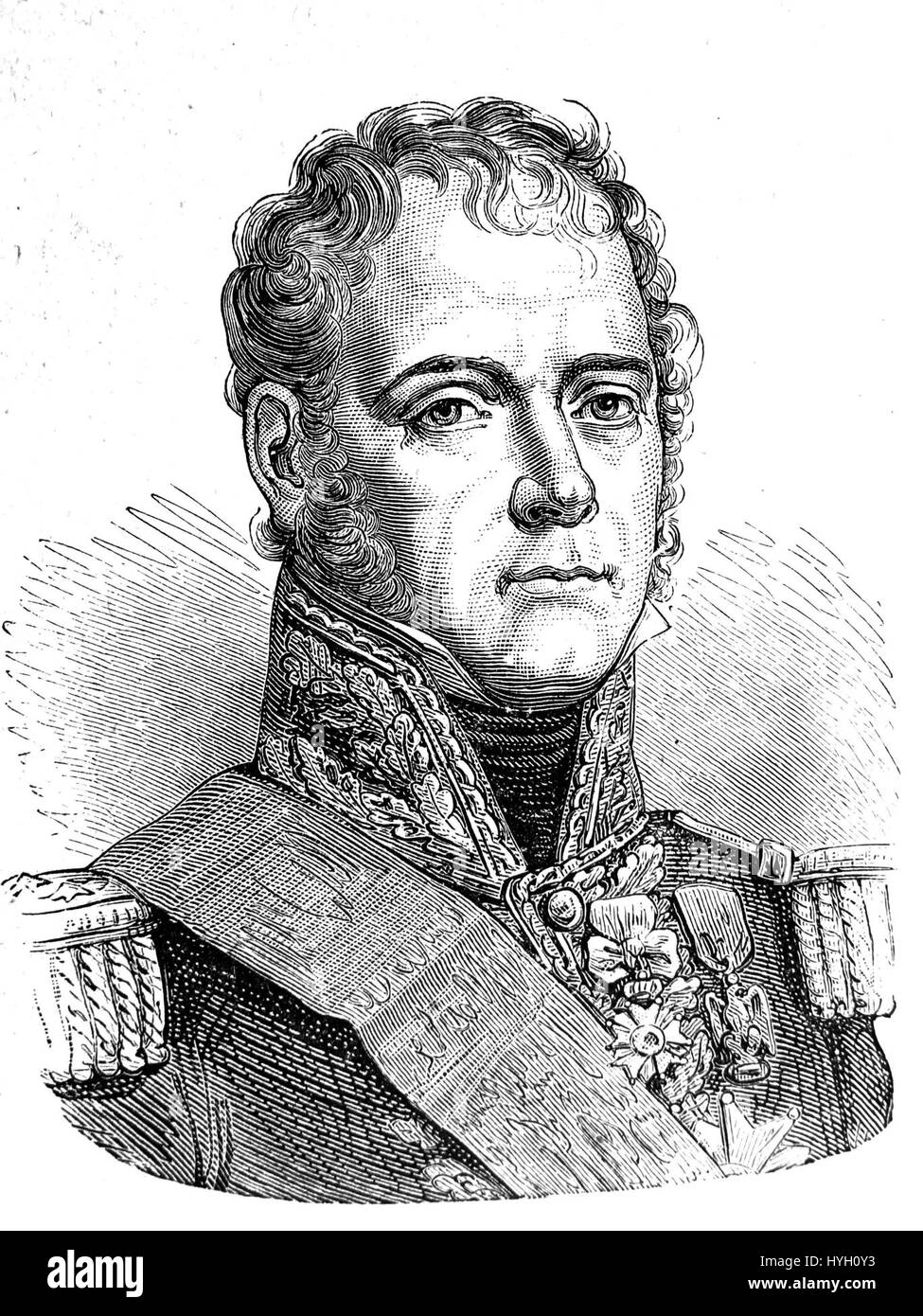 Michel Ney, a Marshal of France during the Napoleonic Wars, is depicted ...