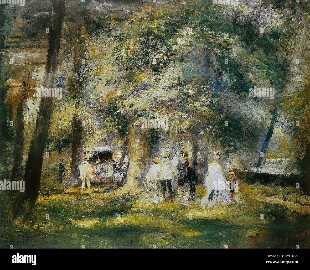 'Dans le Parc de Saint Cloud' by Pierre-Auguste Renoir captures a ...