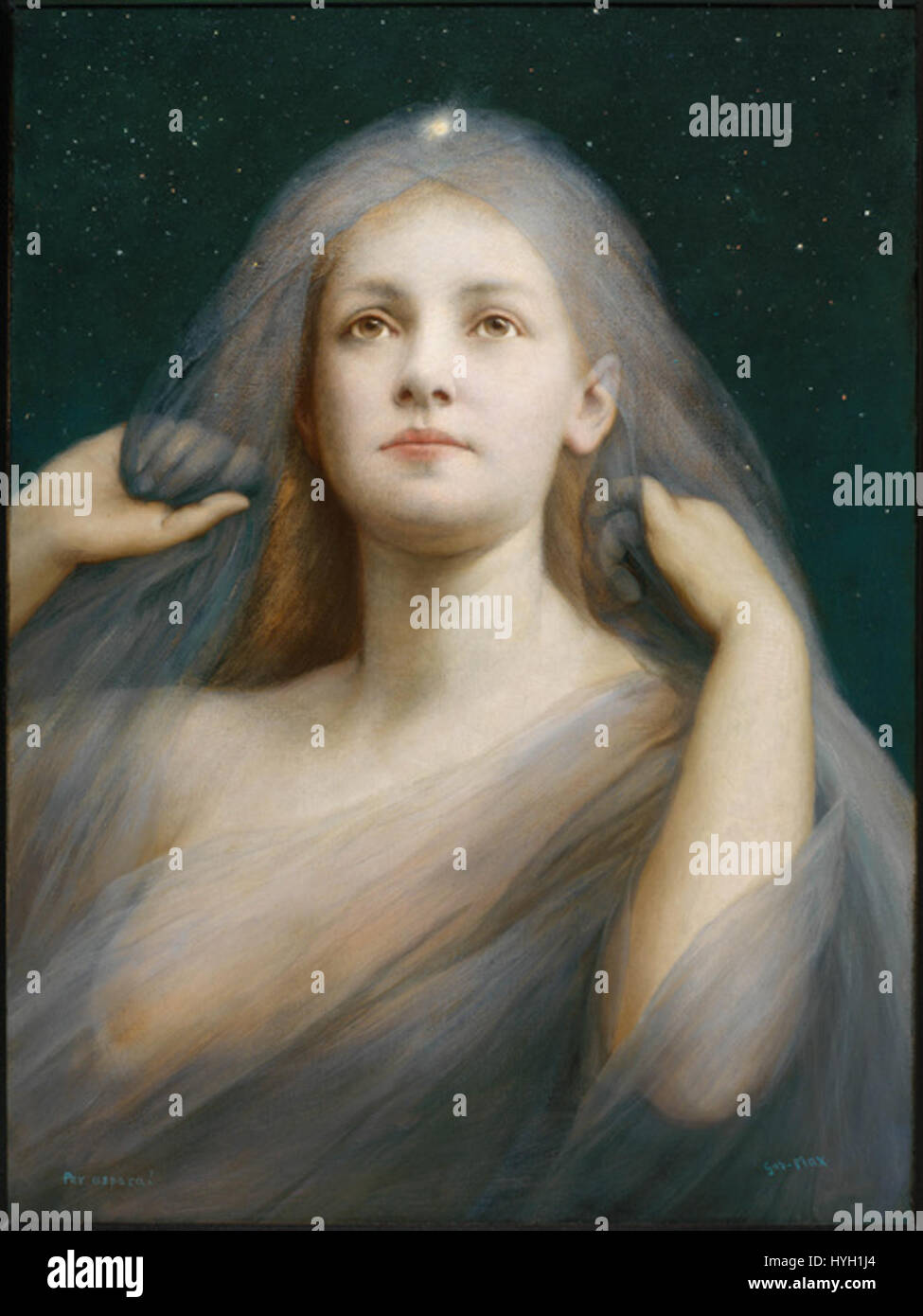 'Per Aspera' by Gabriel von Max, painted in 1898, captures the artist's ...