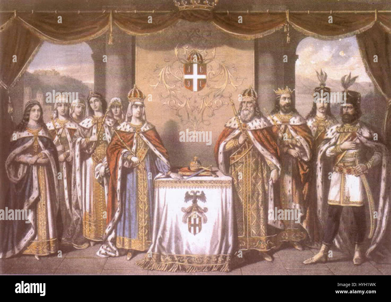 Tsar Lazar and his family Stock Photo - Alamy