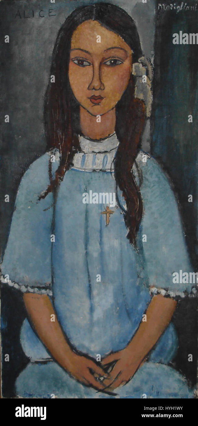 A portrait of Alice, painted by Italian artist Amedeo Modigliani ...