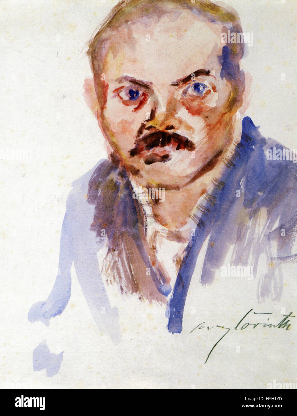 'Selbstbildnis' (Self-Portrait) by Lovis Corinth, created in 1916 ...