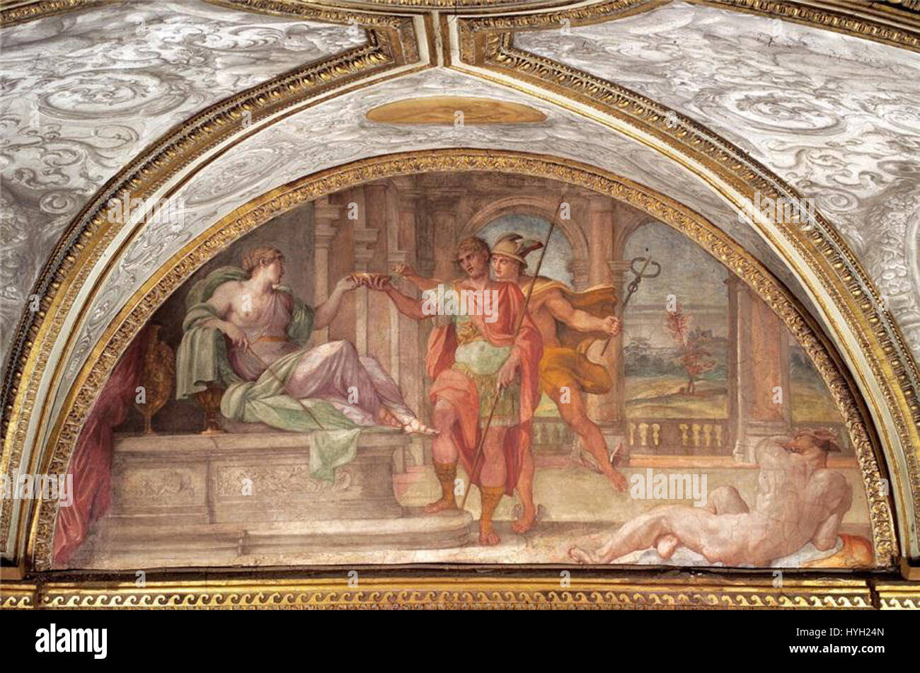 'Ulisse e Circe' depicts the famous mythological scene of Ulysses ...
