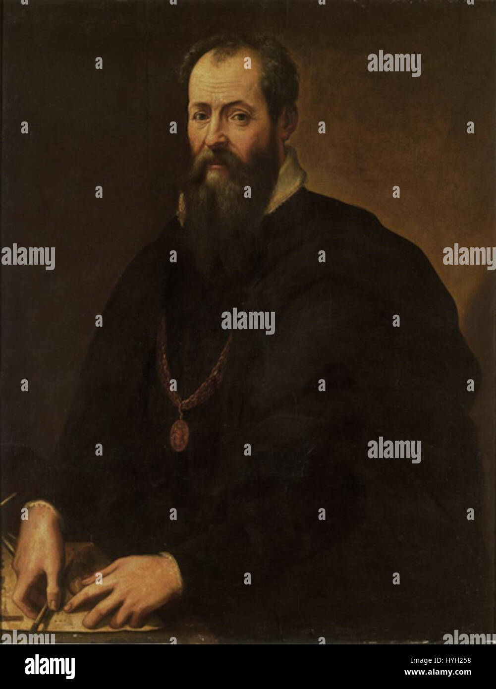 This self-portrait by Giorgio Vasari depicts the Italian artist and ...