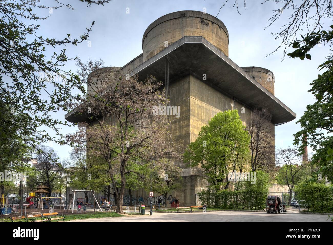 Wien flakturm vienna flak tower hi-res stock photography and images - Alamy