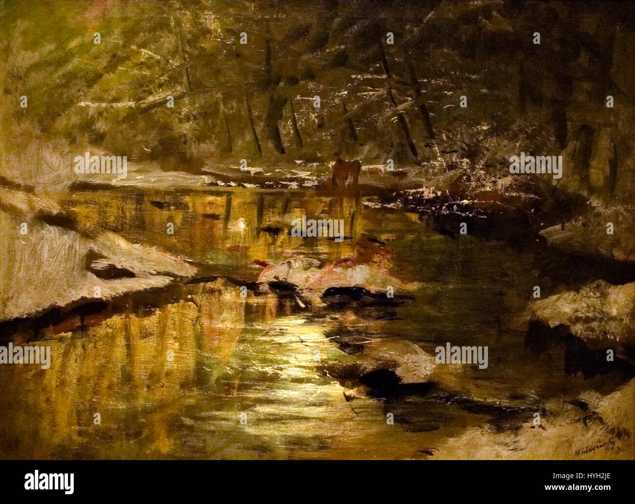 'Melting Snow' captures the transition from winter to spring, depicting ...