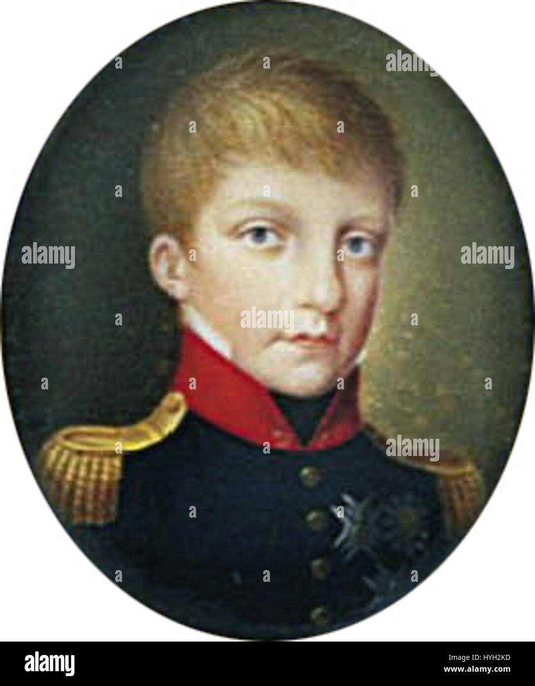 The portrait of Leopold, Count of Syracuse, painted by an artist from ...