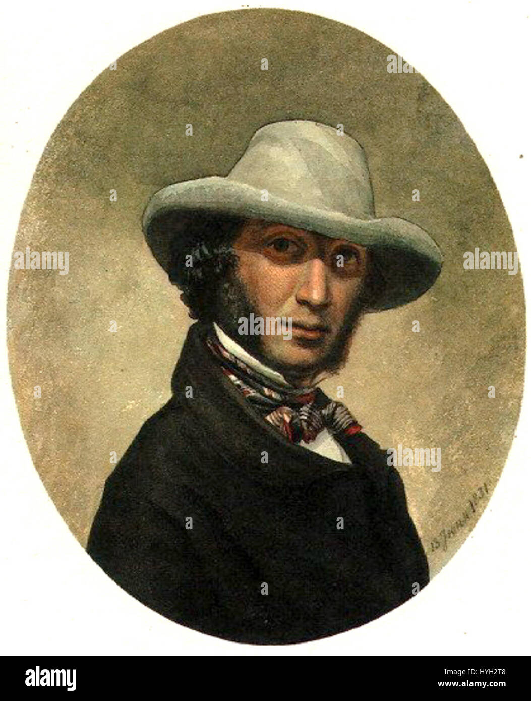 The portrait of Alexander Pushkin from 1831 captures the famed Russian ...