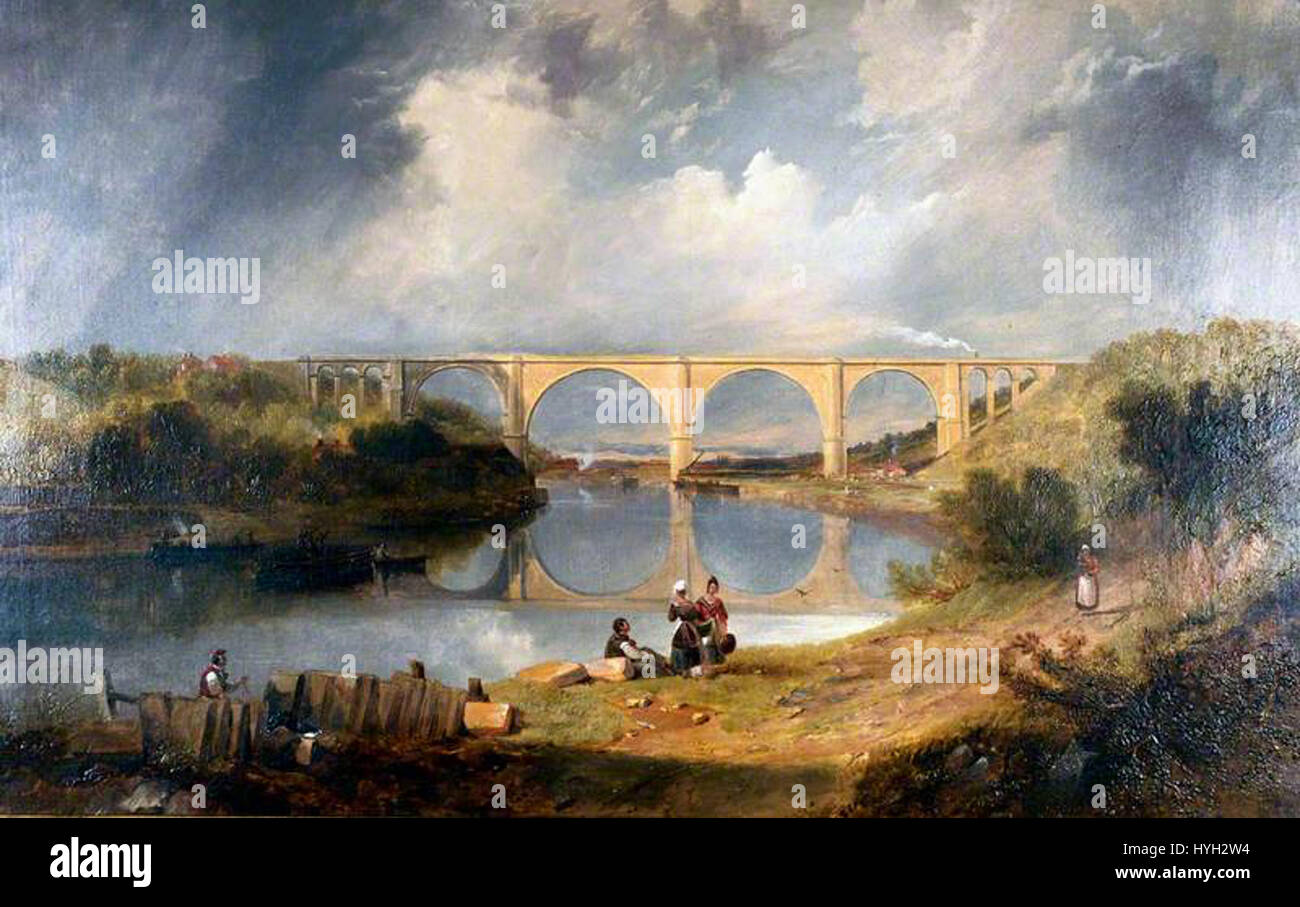 The Victoria Bridge, spanning the River Wear, is an iconic 19th-century ...