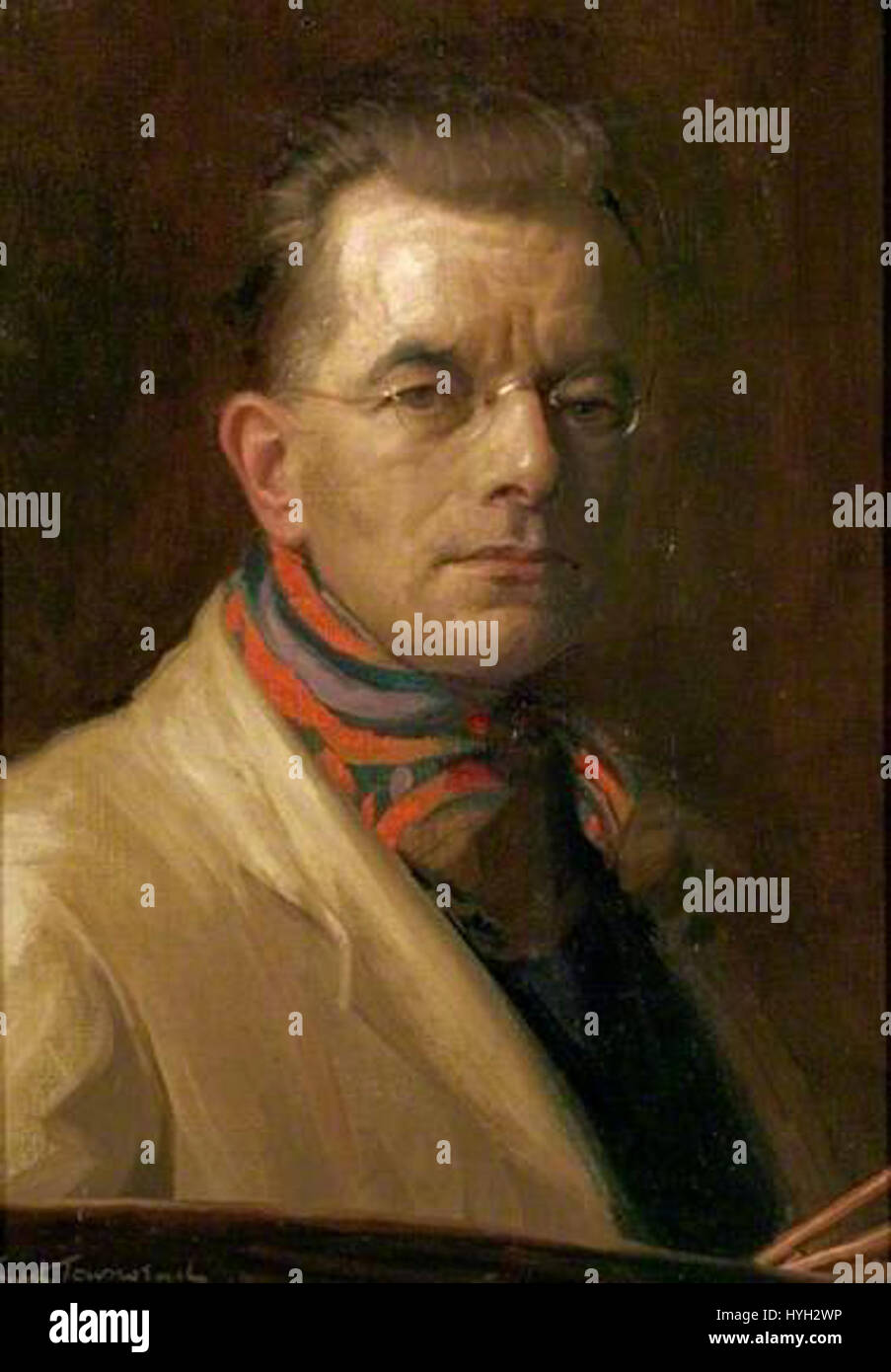 Ernest Townsend, a notable artist, created a self-portrait before his ...