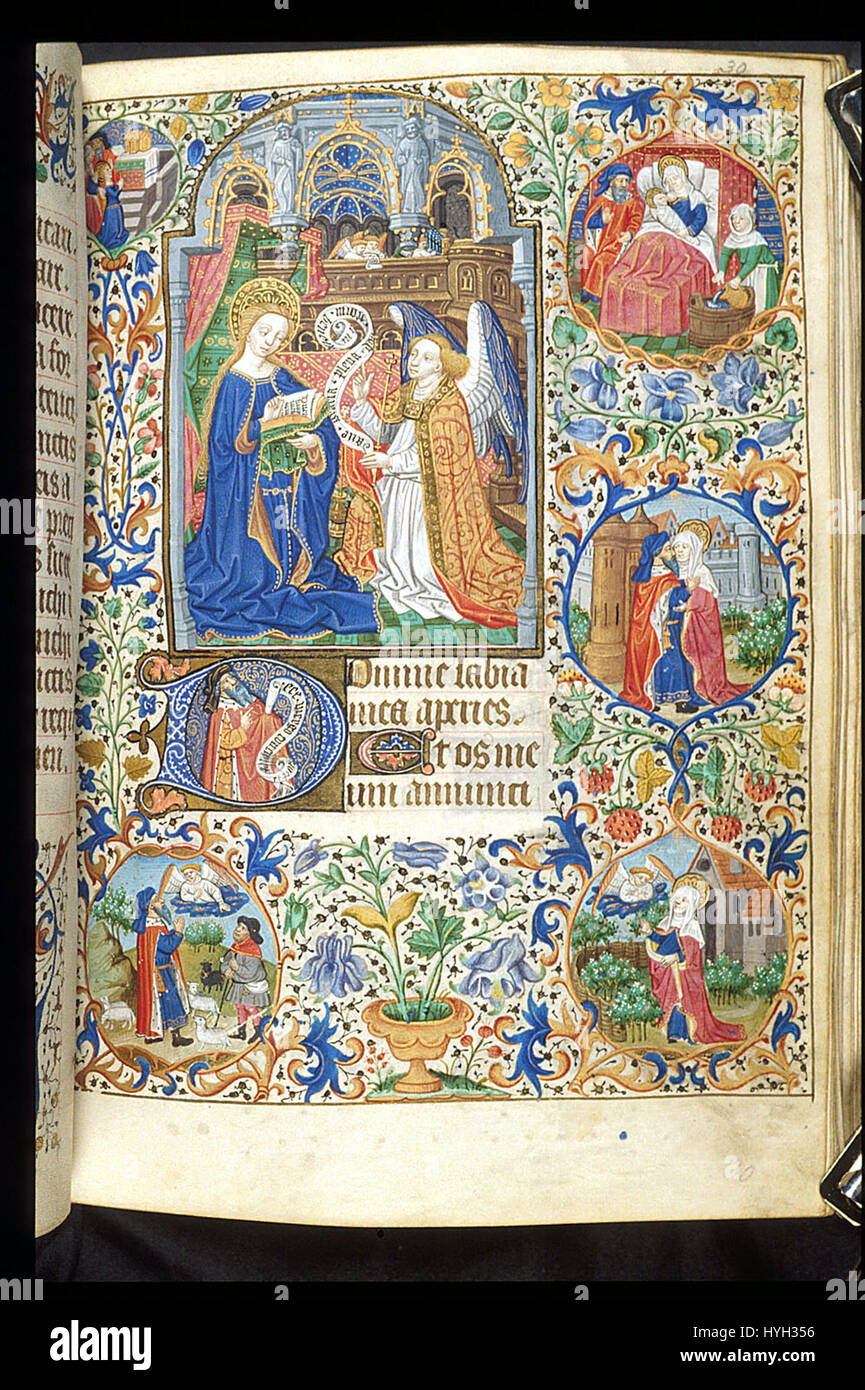 The 'Book of Hours, Use of Paris' is an illuminated manuscript from the ...