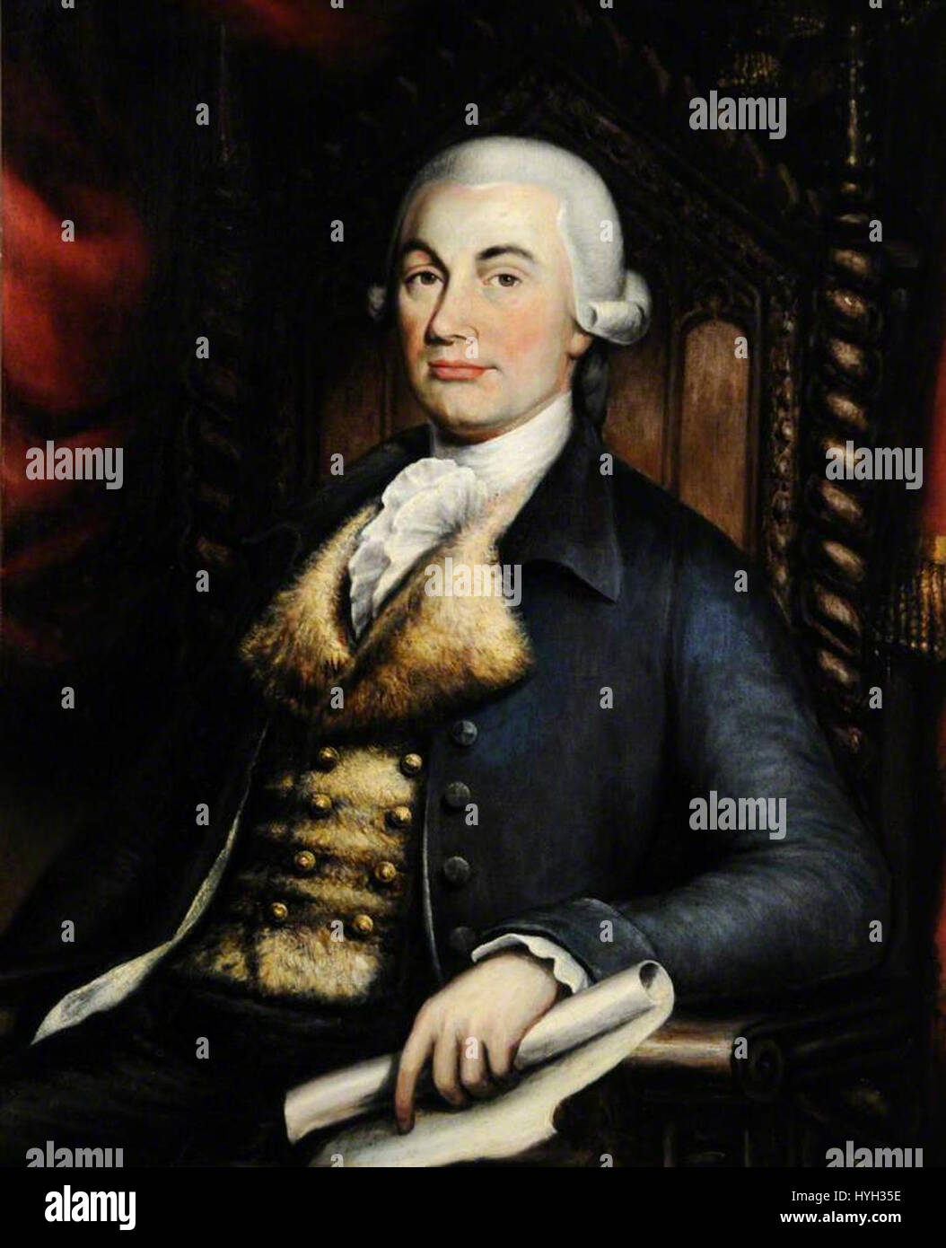 This portrait by Philip Jean features Thomas Pipon, capturing his ...