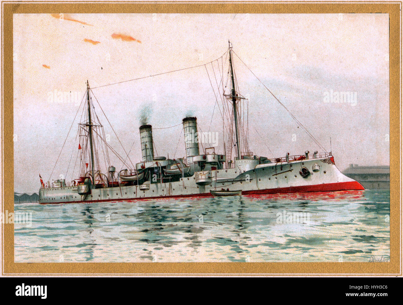 The 'S.M. kleiner kreuzer Gazelle' refers to a German small cruiser, a ...