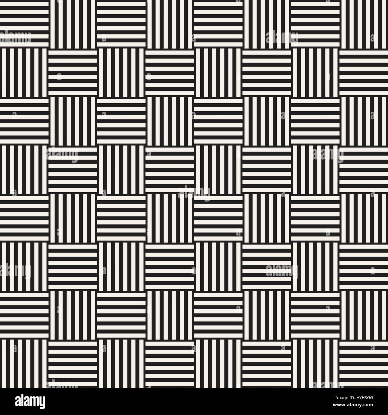 Repeating Geometric Stripes Tiling. Vector Seamless Monochrome Pattern ...