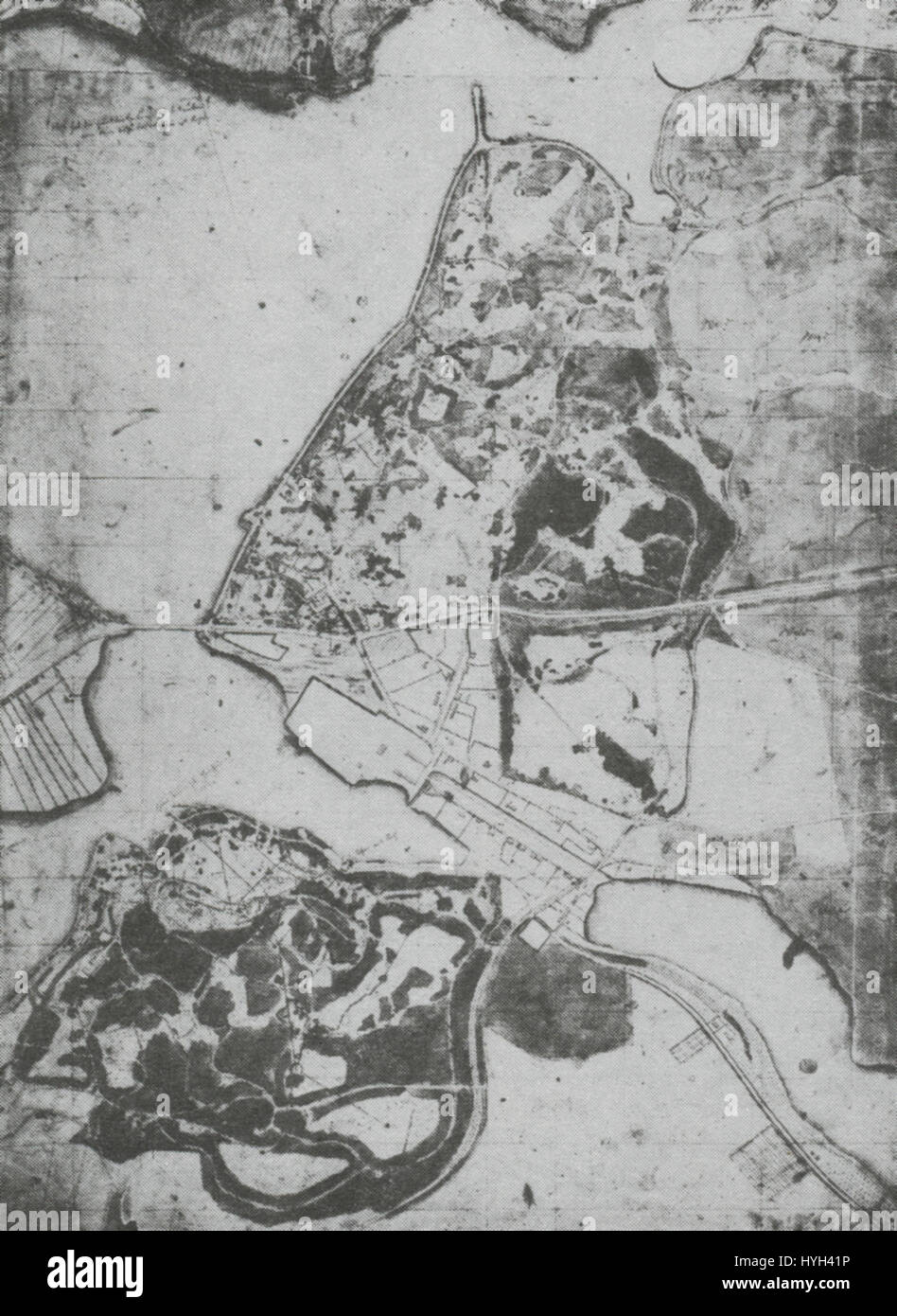 This historical map, titled 'Klein Glienicke Parkplan,' created by ...
