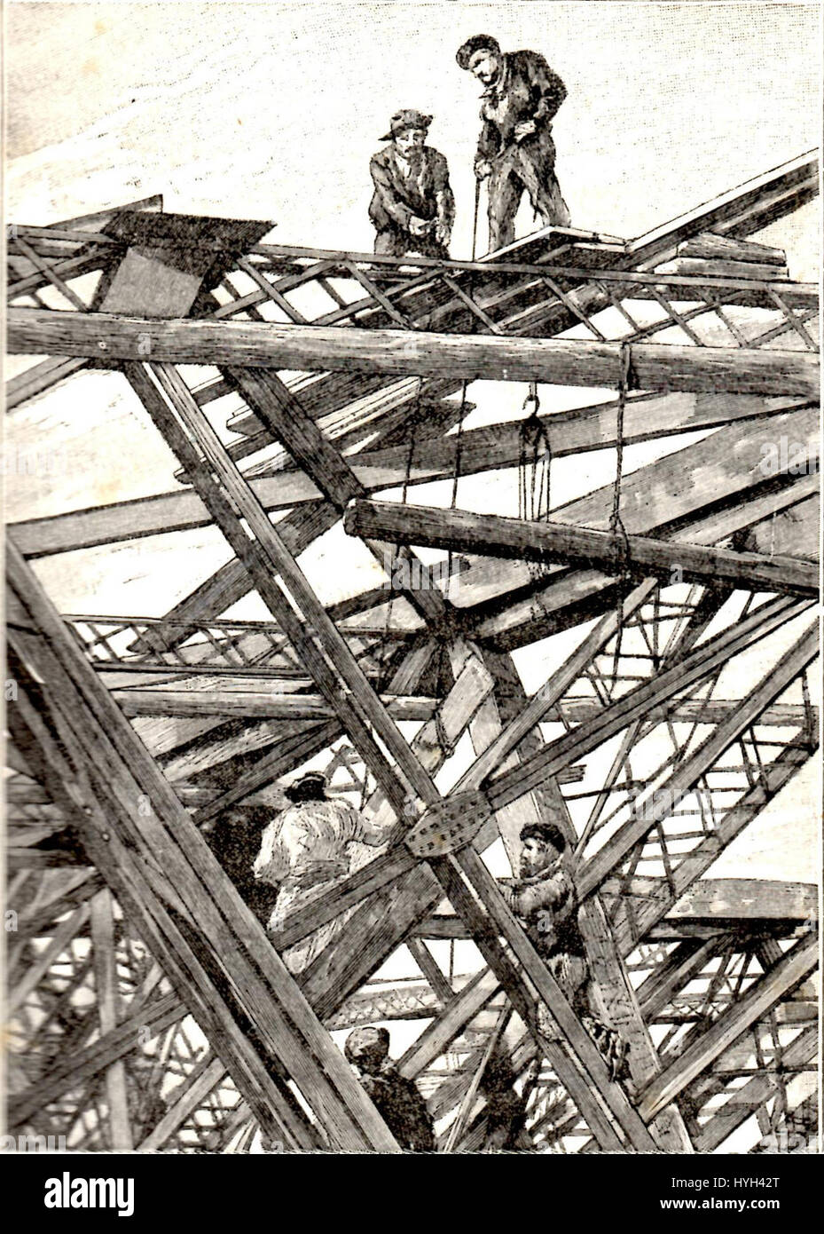 Eiffel tower construction hi-res stock photography and images - Alamy