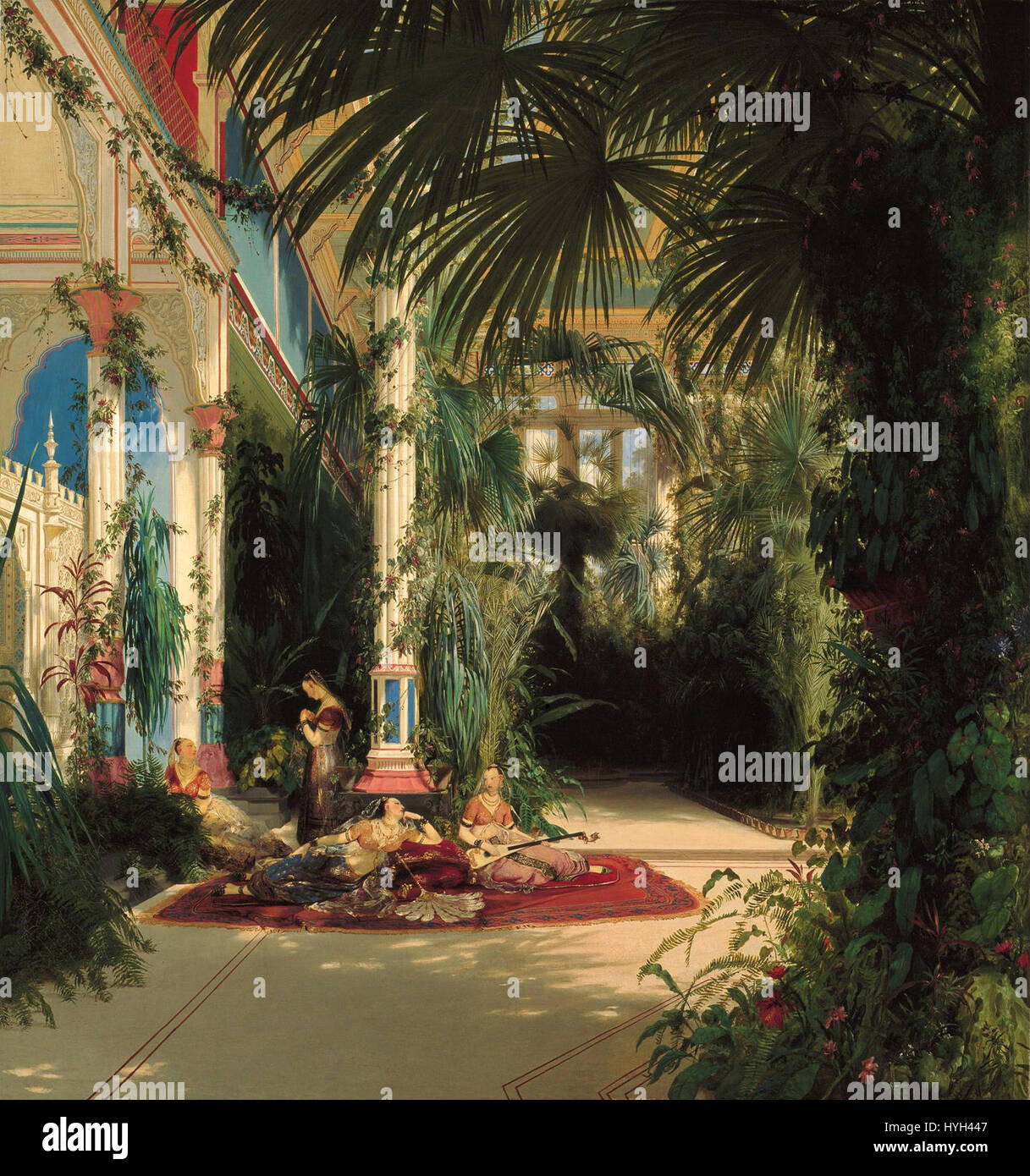 The interior of the palm house on peacock island hi-res stock ...