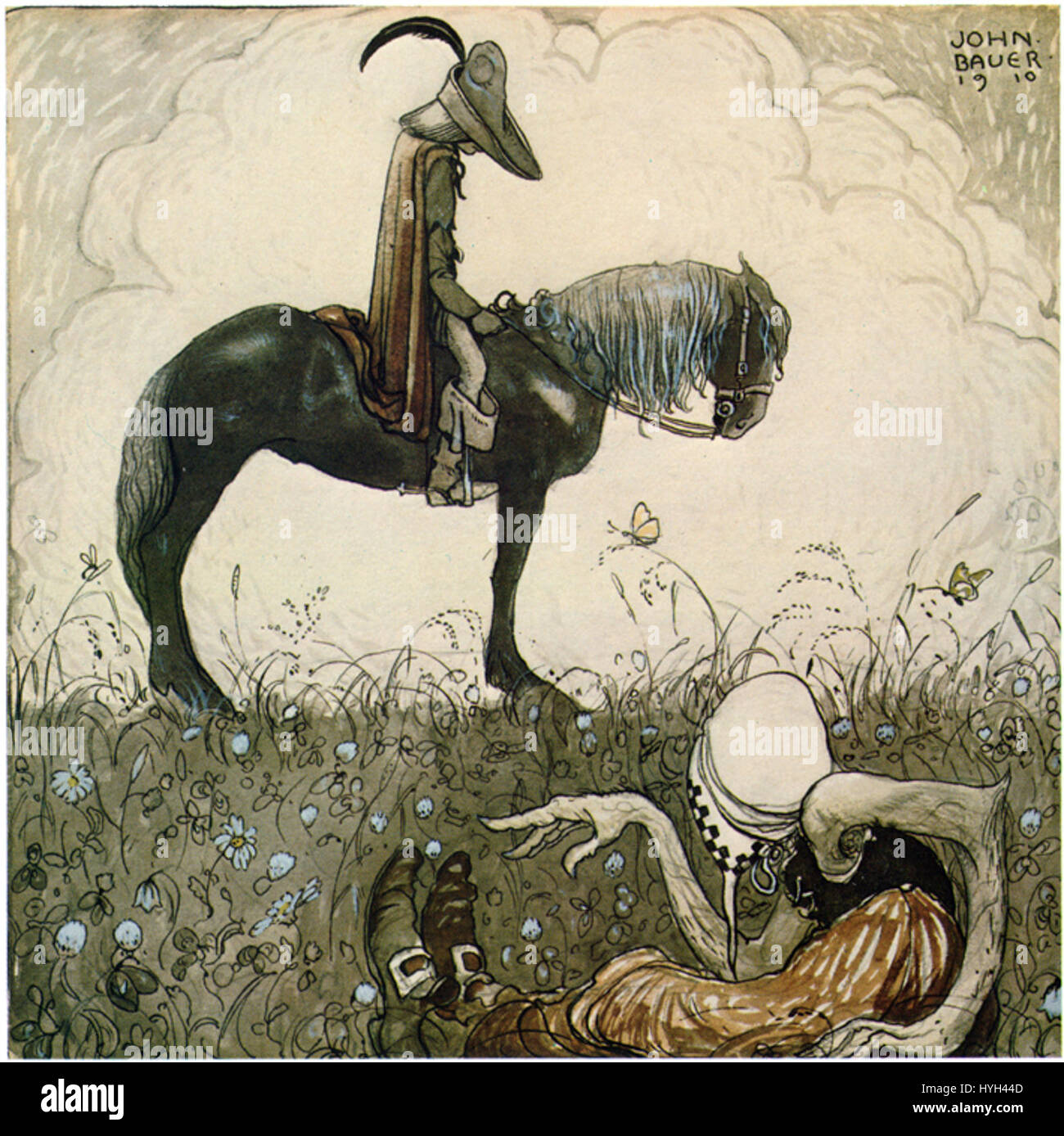 John Bauer's 'Trollritten' (Troll Ride) from 1910 depicts a mythical ...