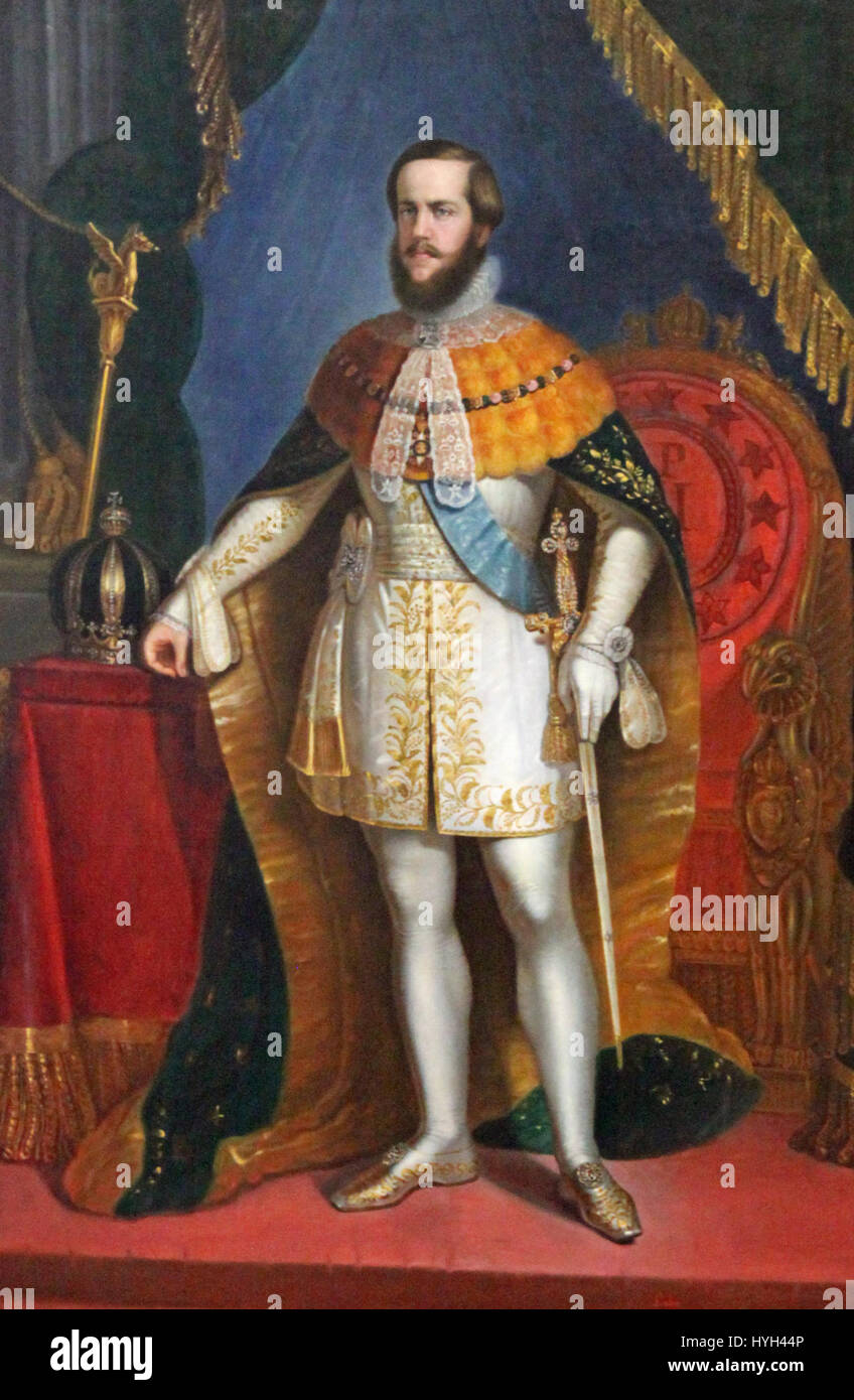 The portrait of Emperor Dom Pedro II of Brazil showcases the ruler's ...