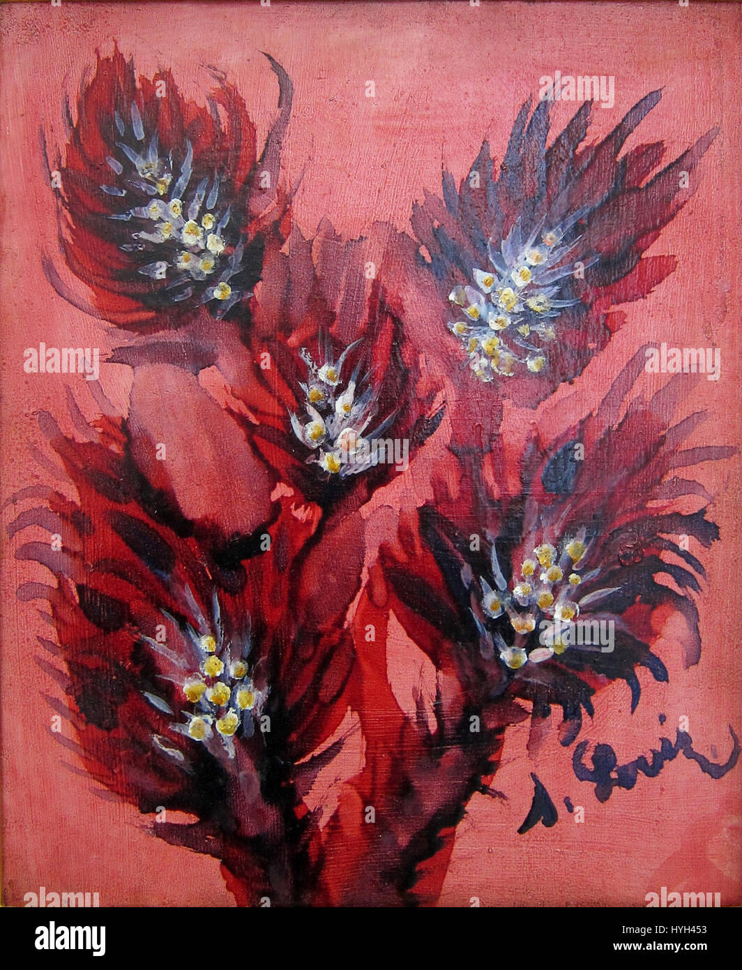 Abstract representation of vibrant floral forms hi-res stock ...