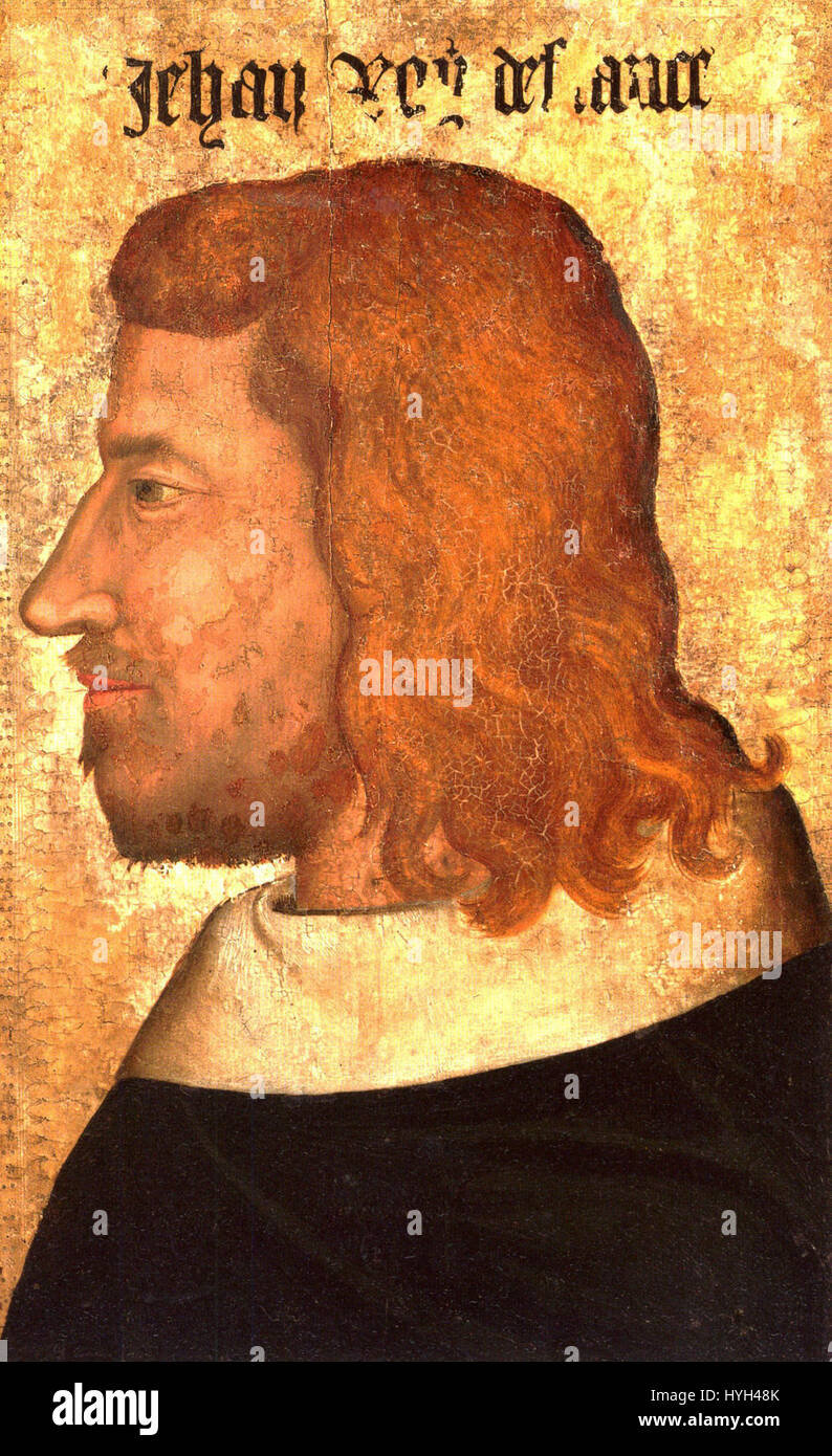 A historical representation of Jean II of France, also known as John ...