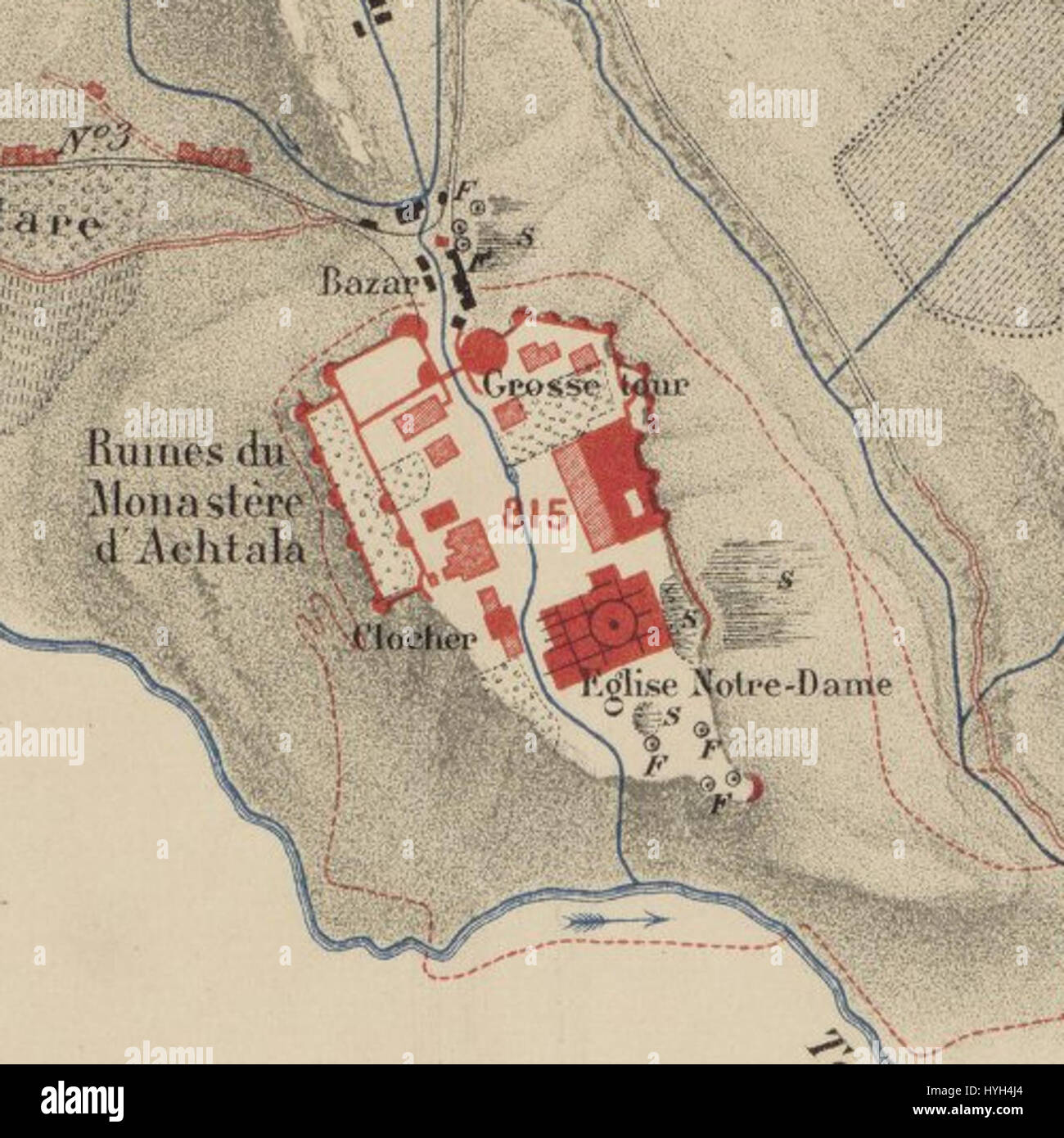 The Akhtala map, dated 1886, is a fragment of a historical map ...