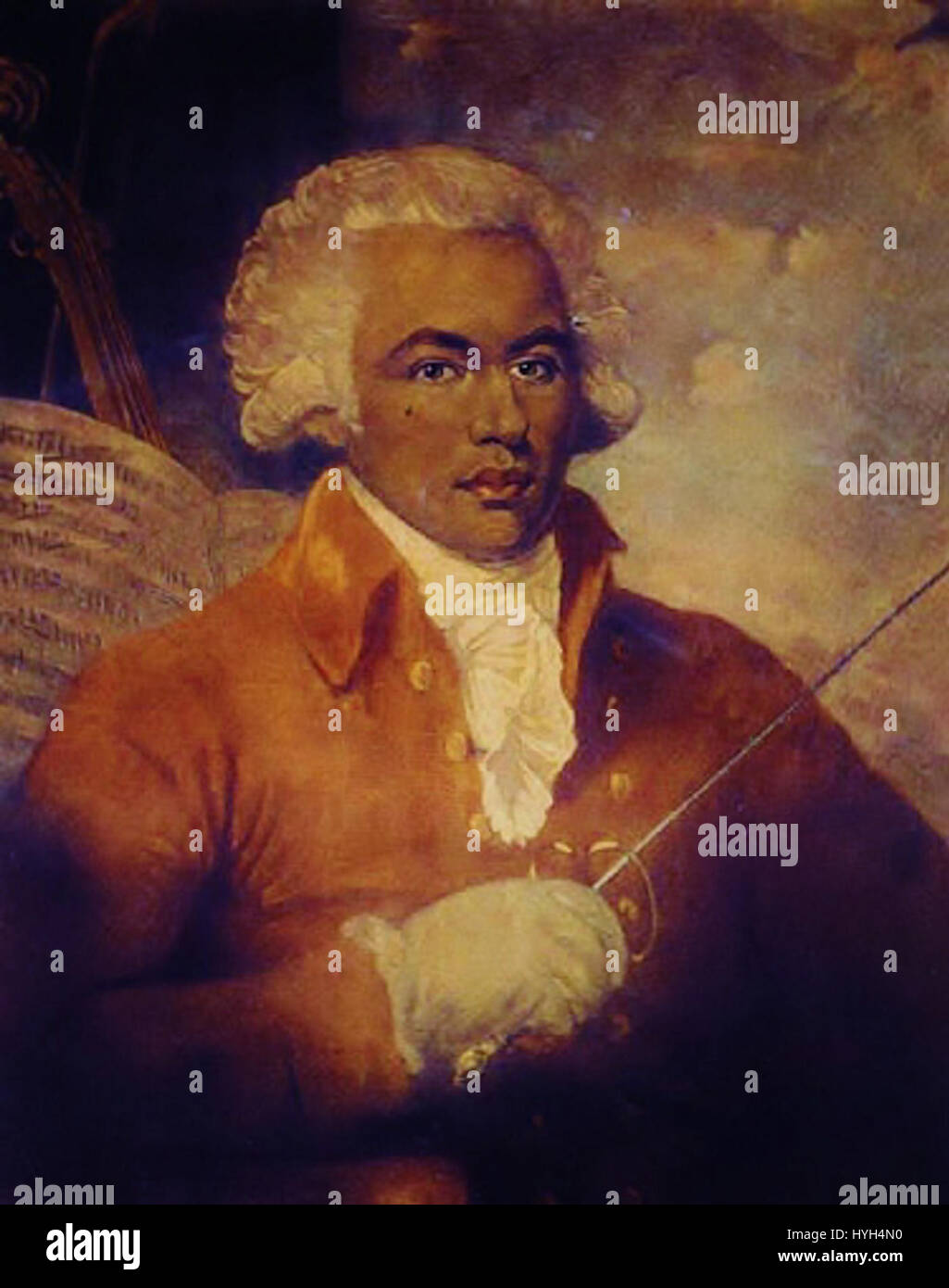 The portrait of Chevalier de Saint George depicts a prominent 18th ...