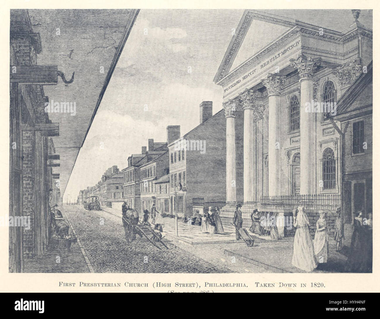 Drawing of the first presbyterian church hi-res stock photography and ...