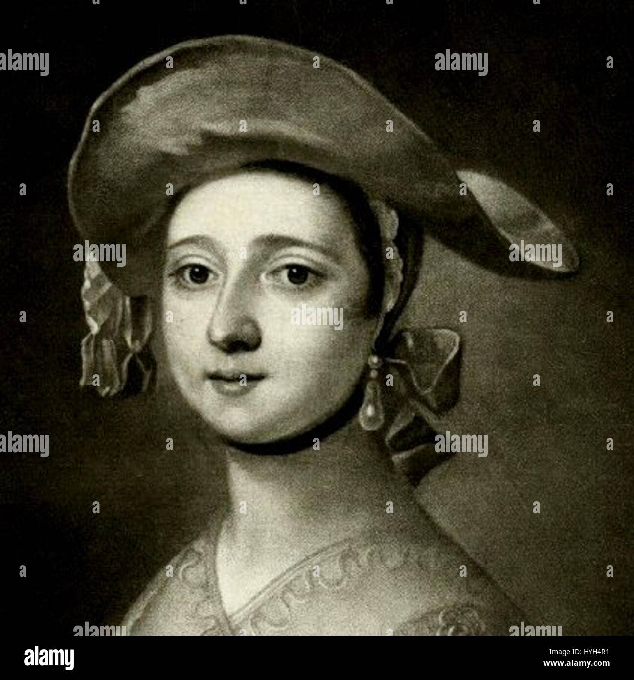 Miss Fanny Murray by Henry Robert Morland cropped Stock Photo - Alamy