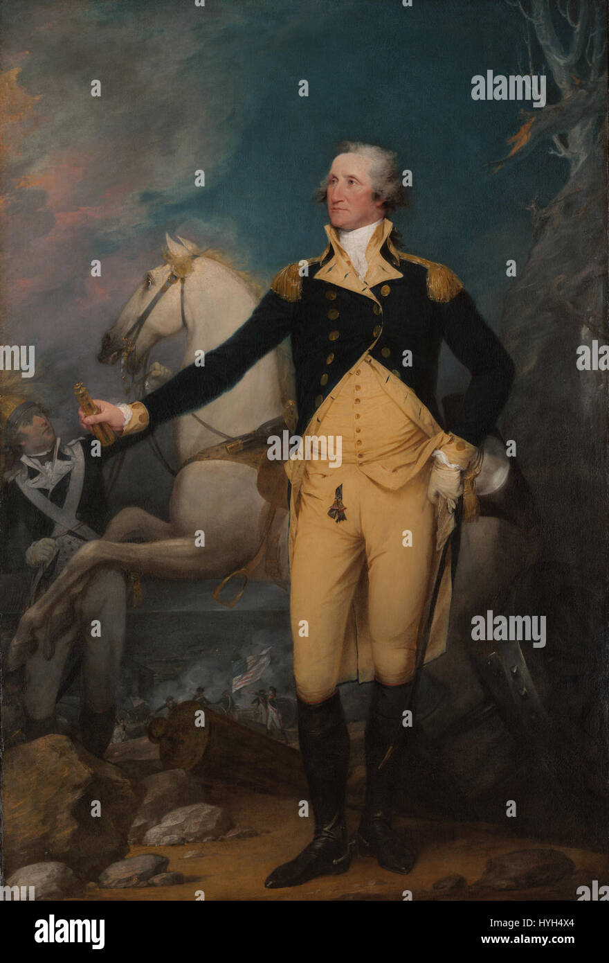 John Trumbull’s painting 'General George Washington at Trenton' depicts ...