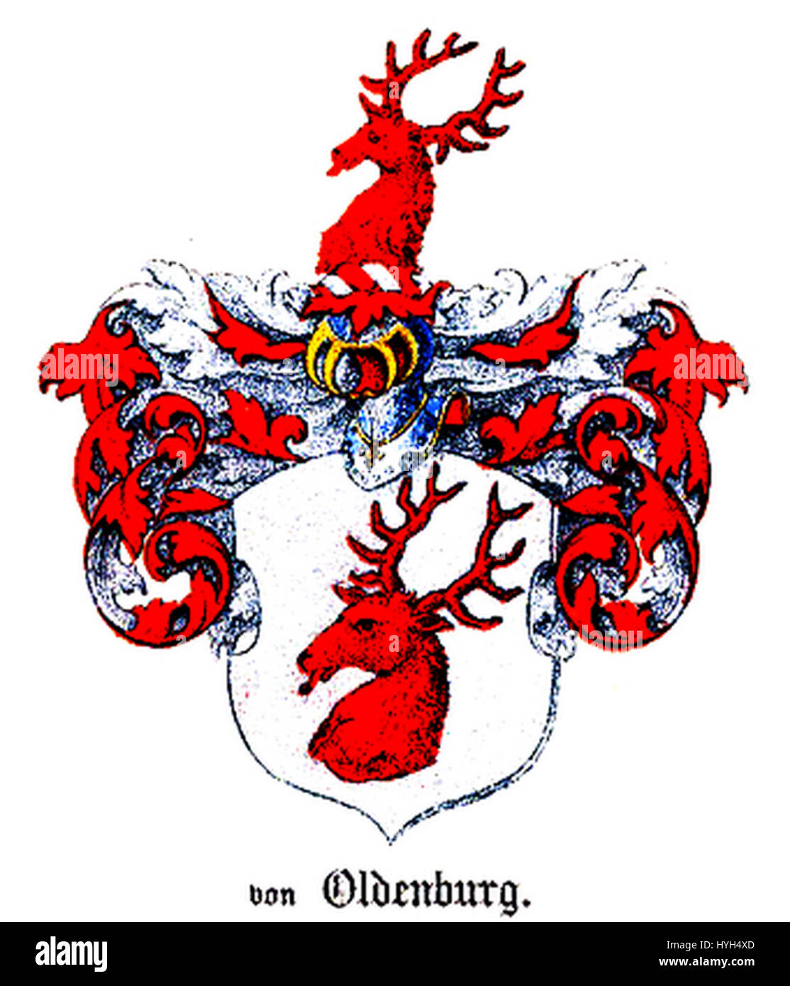 The Coat of Arms of Oldenburg, a region in Germany, represents the ...